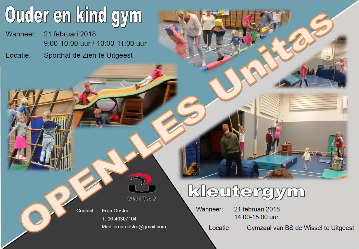 Ouder en kind gym, open les | Unitas